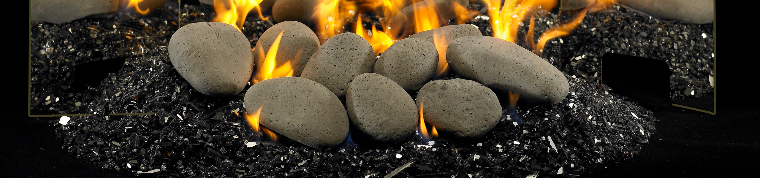 Real Fyre - River Rocks Gas Log Sets - The Fireplace Club